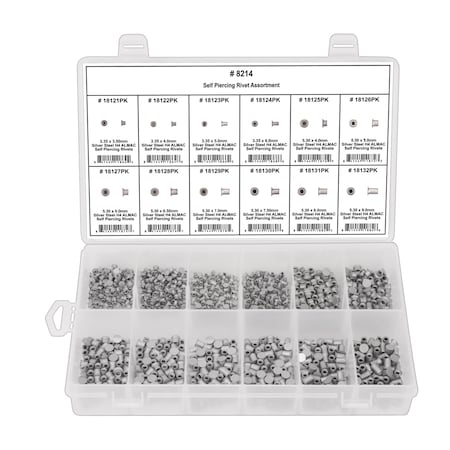 Disco Self Piercing Rivet Assortment, 8214 8214 | Zoro
