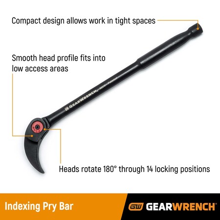Gearwrench 3 Piece Indexing Pry Bar Set 8", 10" & 16" 82301D | Zoro