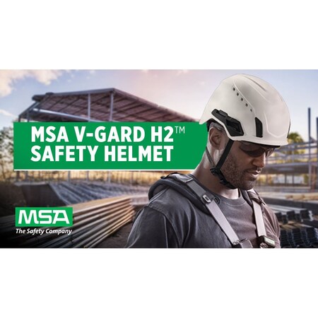 Msa Safety Safety Helmet, ABS, 4 Point Ratchet, Type 2, Class E ...