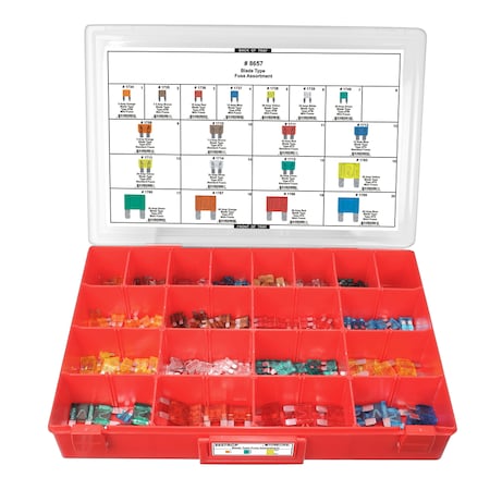 Disco Blade Type Fuse Assrtmnt Adj Red Tray, 8657RCP | Zoro