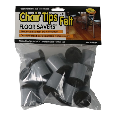 Master Mfg Felt Chair Tips 1" Dia. Vinyl Slip, PK96 88454CS | Zoro