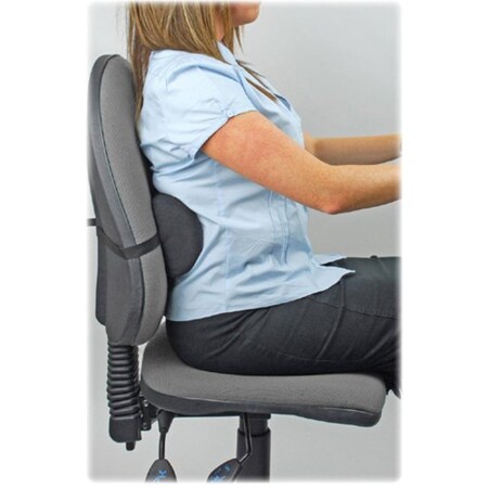 Fellowes Lumbar Back Support, Fabric/Foam/Nylon Black 9190701 | Zoro