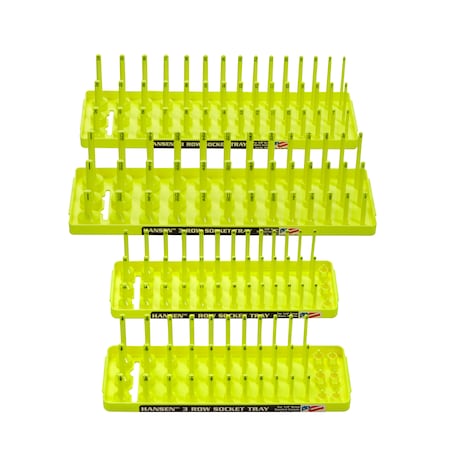 Hansen Metric and Fractional 3 Row Socket Tray Set for 1/4" and 3/8 ...