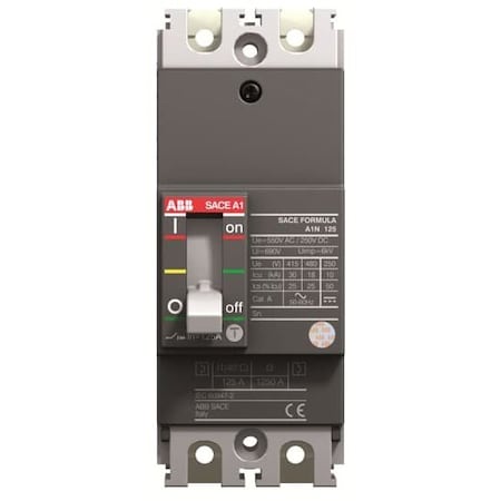 ABB 100A, 2 pole Circuit Breaker, A1A, 240V AC, - A1A100TW-2