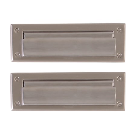 Brass Accents Mail Slot, 3x10", Satin Nickel A07-M0050-619 | Zoro