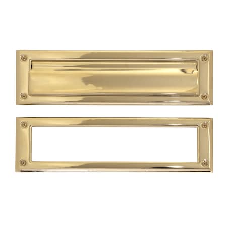Brass Accents Mail Slot, 3x10", PVD Polished Brass A07-M0070-PVD | Zoro