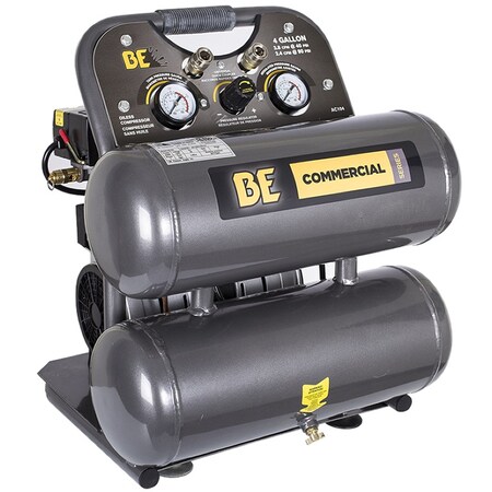 Be Pressure Supply Twin Tank Compressor, 4 gal., 1-Stage AC104 | Zoro