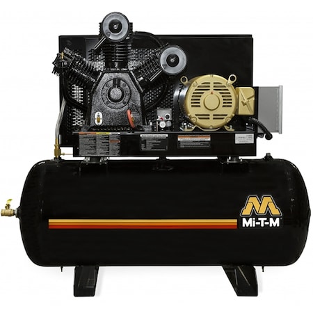 Mi-T-M Horizontal Air Compressor, 15 HP, 460V AES-46315-120H | Zoro