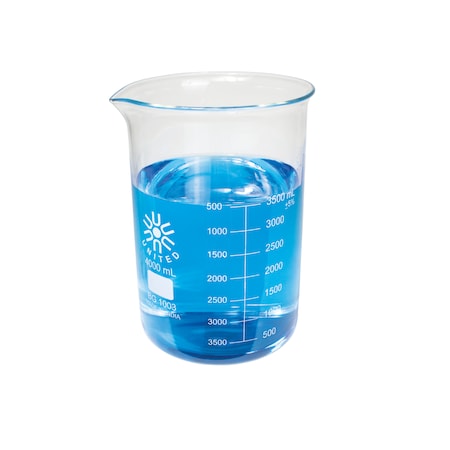 United Scientific Beakers, Low Form, Heavy Duty, 4000Ml BG1003-4000 | Zoro