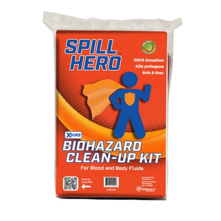 Spill Hero Biohazard Clean-Up Kit with Poly Co, PK6 BK109-6 | Zoro