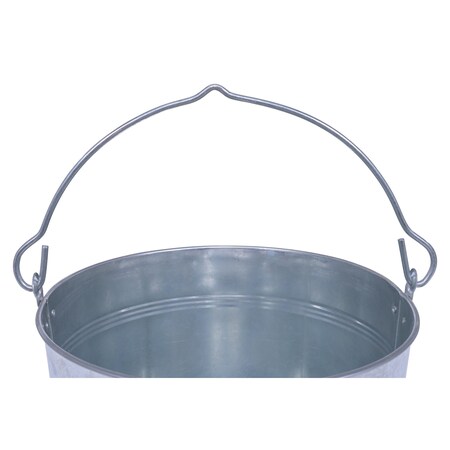 Zoro Select 5 gal Round Tapered Bucket, Silver, Steel BKT-GAL-500 | Zoro