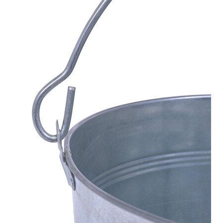 Zoro Select 5 gal Round Tapered Bucket, Silver, Steel BKT-GAL-500 | Zoro