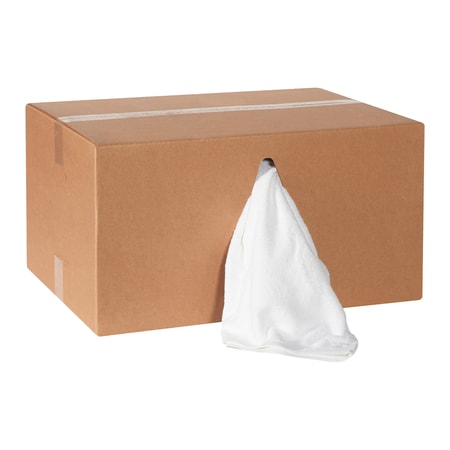 Partners Brand Box of Terry Cloth Rags, 16" x 24", White, 80/Case, 25 ...
