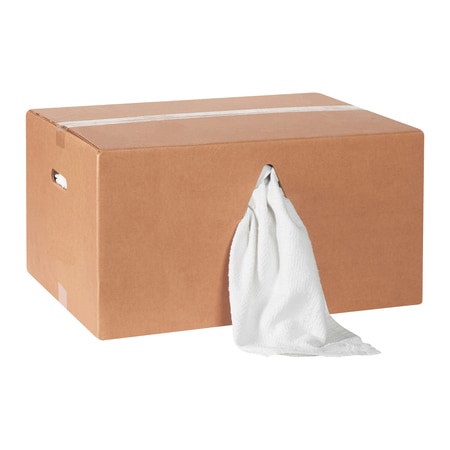Partners Brand Box of Terry Cloth Rags, 14" x 17", White, 170/Case, 25 ...
