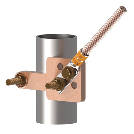 Burndy Pipe Ground Clamp, 6.5In GAR3904TC | Zoro