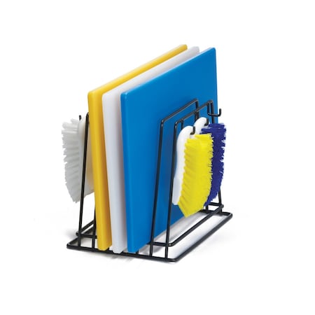 Tablecraft Blk Vinyl-Coated (6) Cutting Board Rack CBR6BK | Zoro