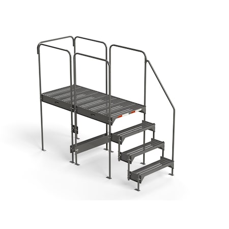 Ega Products Custom Work Platform, 4 Steps, Modular, 35"W x 77"L ...