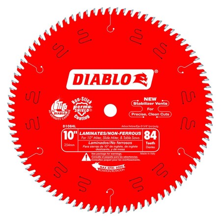 Diablo Laminate and Non-Ferrous, 10" x 84 Teeth D1084L | Zoro