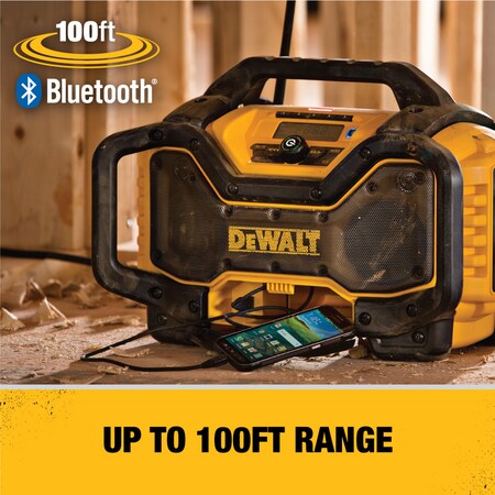 Dewalt FLEXVOLT Jobsite Charger Radio, Bare tool DCR025 | Zoro