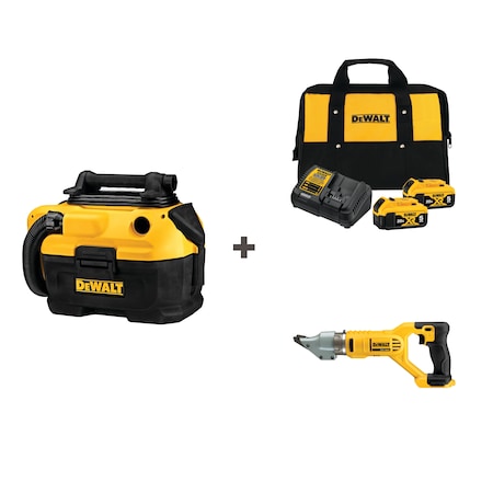 Dewalt Vacuum and Cordless Sheers w/DCB205-2CK DCV581H/DCS494B/DCB205 ...
