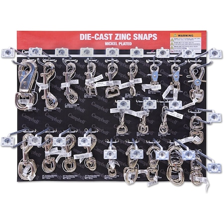 Campbell Chain & Fittings Display Die Cast Zinc Snaps DD0720170 | Zoro