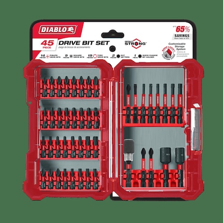 Diablo Hi-Performance Screw Driving Set Deliver DSC-S45 | Zoro