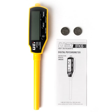 Uei Test Instruments Digital Pocket Psychrometer DTH35 | Zoro
