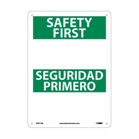 Nmc Safety First Sign - Bilingual, ESSF1AB ESSF1AB | Zoro