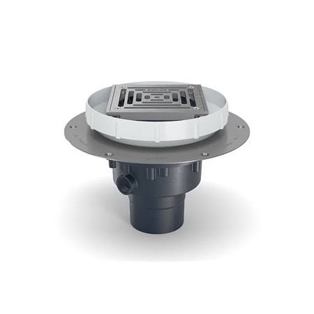 Zurn PVC; Deck Plate: Stainless Steel, Strainer: Square, Floor Drain ...