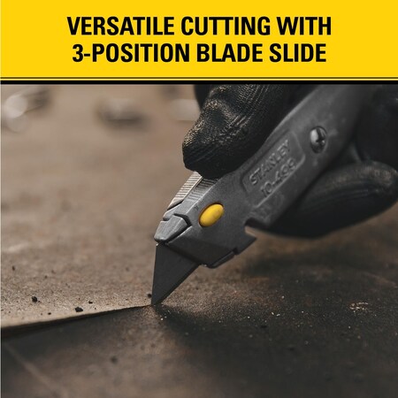 Stanley Quick-Change Retractable Blade Metal Utility Knife with Blades ...
