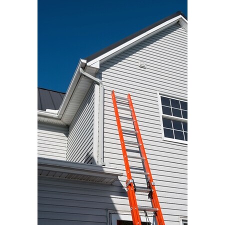 Louisville 16 ft Fiberglass Extension Ladder, 300 lb Load Capacity ...