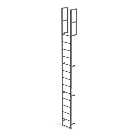 Ega Products Fixed Vertical Ladder, 14 Steps, 14 ft. Top Rung Height ...