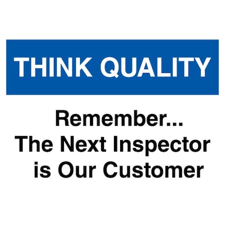 Visual Workplace Lean Sign, PVC 10"x14", Next Inspector, 60-1900-1014 ...