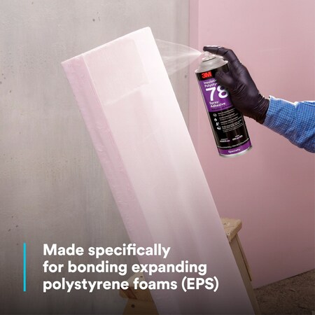 3M Spray Adhesive, 78 Series, Clear, 17.9 oz, Aerosol Can 78 | Zoro