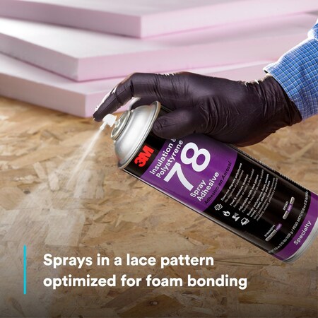 3M Spray Adhesive, 78 Series, Clear, 17.9 oz, Aerosol Can 78 | Zoro