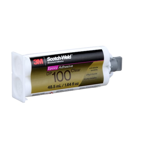 3M Epoxy Adhesive, DP100 Series, Clear, Dual-Cartridge, 1:01 Mix Ratio ...