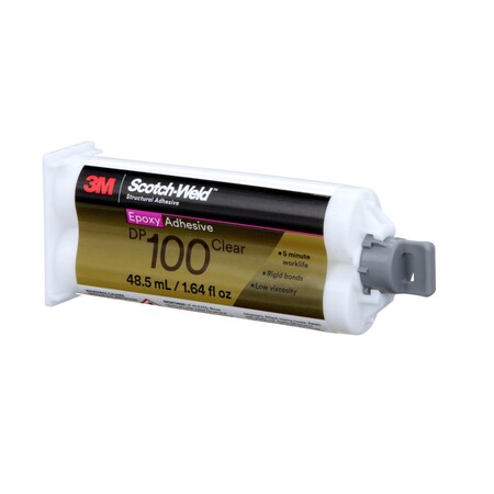 3M Epoxy Adhesive, DP100 Series, Clear, Dual-Cartridge, 1:01 Mix Ratio ...