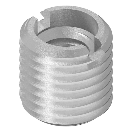 Zoro Select Thin Wall Self Locking Thread Insert, M6-1.00 Int Thrd Sz, 18-8 Stainless Steel, 5 ...