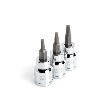 Tekton 3/8 Inch Drive Square Recess Bit Socket Set, 3-Piece (S1-S3 ...