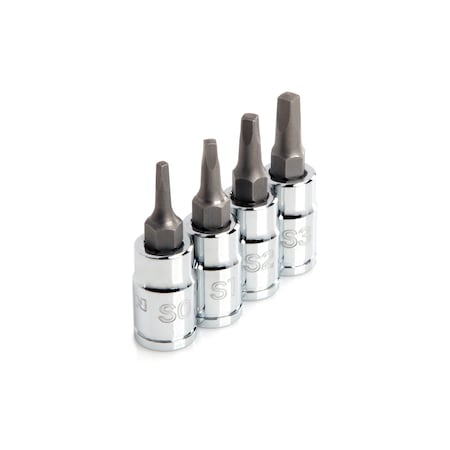 Tekton 1/4 Inch Drive Square Recess Bit Socket Set, 4-Piece (S0-S3 ...