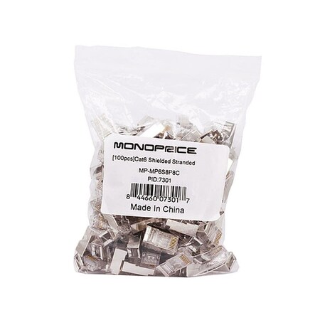 Monoprice Plug, Mod, Cat6, Strander, Shielded, PK100 7301 | Zoro