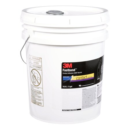 3M Contact Cement, 30NF Series, Clear, 5 gal, Pail 21182 | Zoro