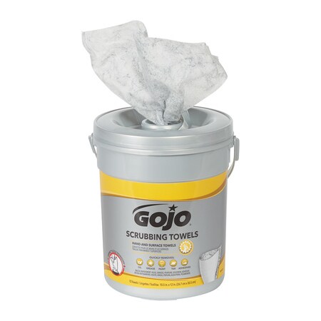 Gojo Scrubbing Towels, 10.5x12", White, PK72, 72 PK GOJO63961PK | Zoro
