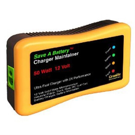Granite Digital Save A Battery Charger/Maintainer,50 Watt,For 12 Volt,W ...