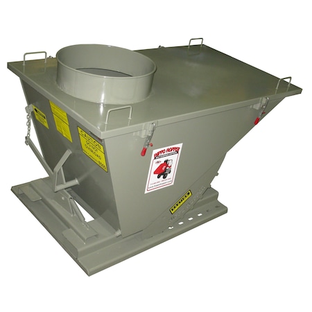 Hippo Hopper Dust Hopper, 1-1/2 yd., 6500 lb. HH24-LF-DUSTDR | Zoro