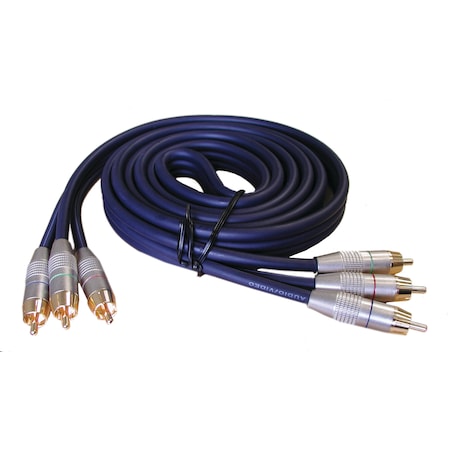 Test Products Intl RCA Audio/Video Cable, 3 Wire Assembly HPAVCC3 | Zoro