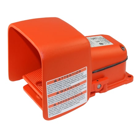 Linemaster Heavy Duty Foot Switch, Momentary Action 531-SWHOX | Zoro