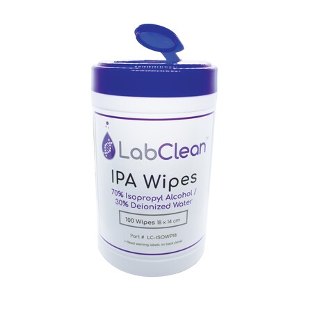 Labclean Wipes, 70perc IPA, Poly/Viscose, 18, PK24 ISOWP-18 | Zoro