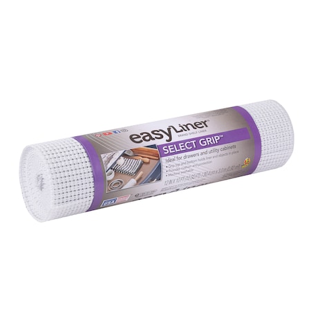 Easy Liner Shelf Liner 12"x10 ft., White, Width: 12 IN SELECT EASY ...