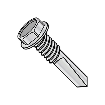 Zoro Select 1/4"-28 x 4 in Hex Hex Machine Screw, Plain Steel, 500 PK ...